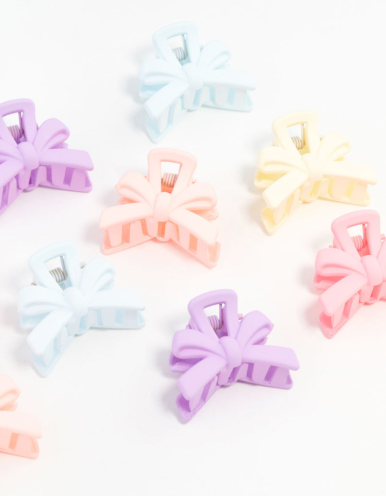 Mini Matte Bow Cut Out Hair Clips 10-Pack - Lovisa
