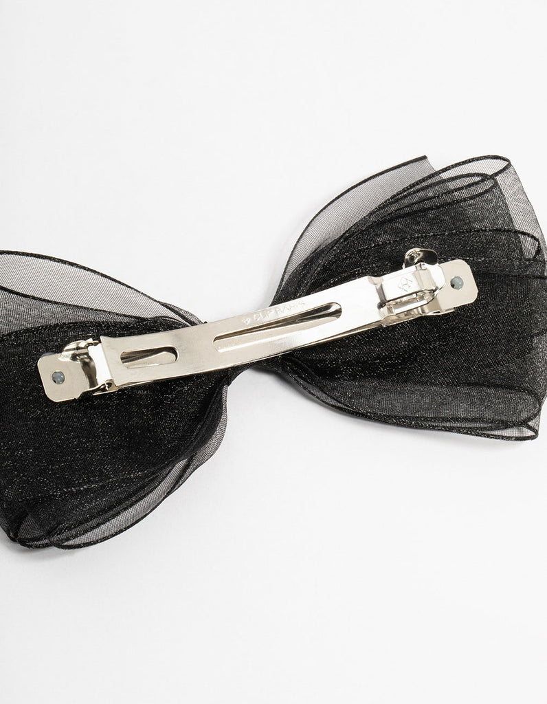 Medium Black Short Bow Clip - Lovisa