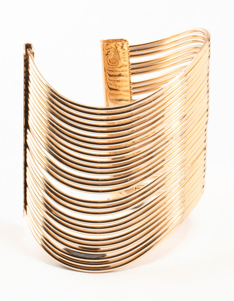 Gold Wave Wrist Cuff - Lovisa