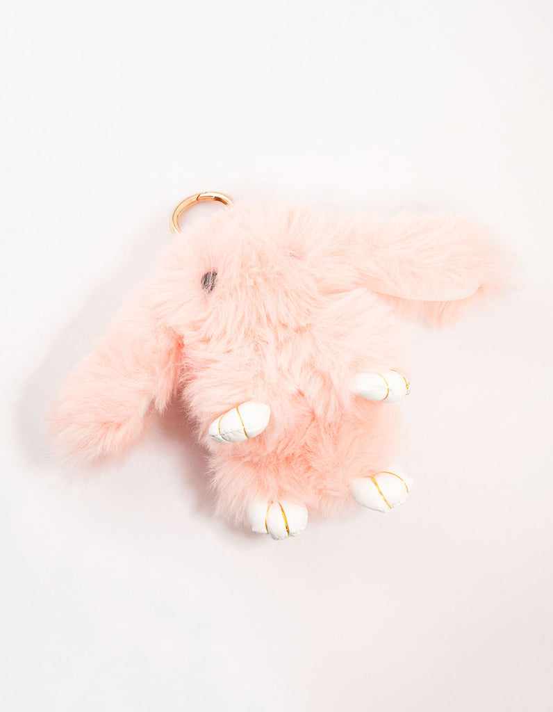 Pink Small Bunny Fabric Key Chain - Lovisa