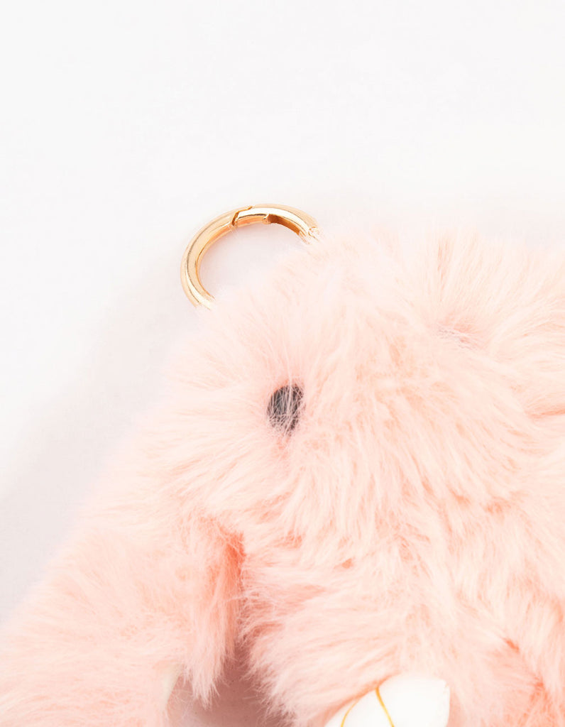 Pink Small Bunny Fabric Key Chain - Lovisa