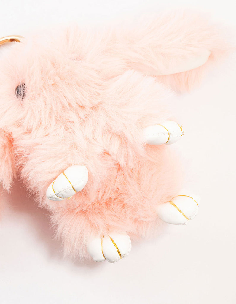 Pink Small Bunny Fabric Key Chain - Lovisa