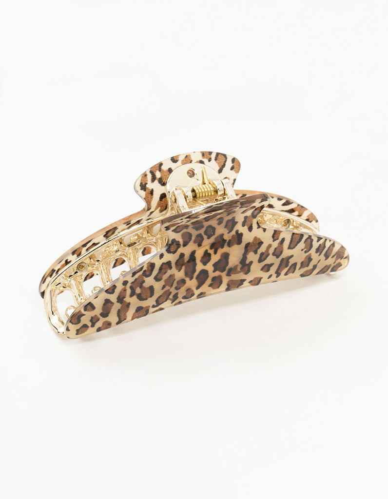 Leopard Print Curved Hair Claw Clip - Lovisa