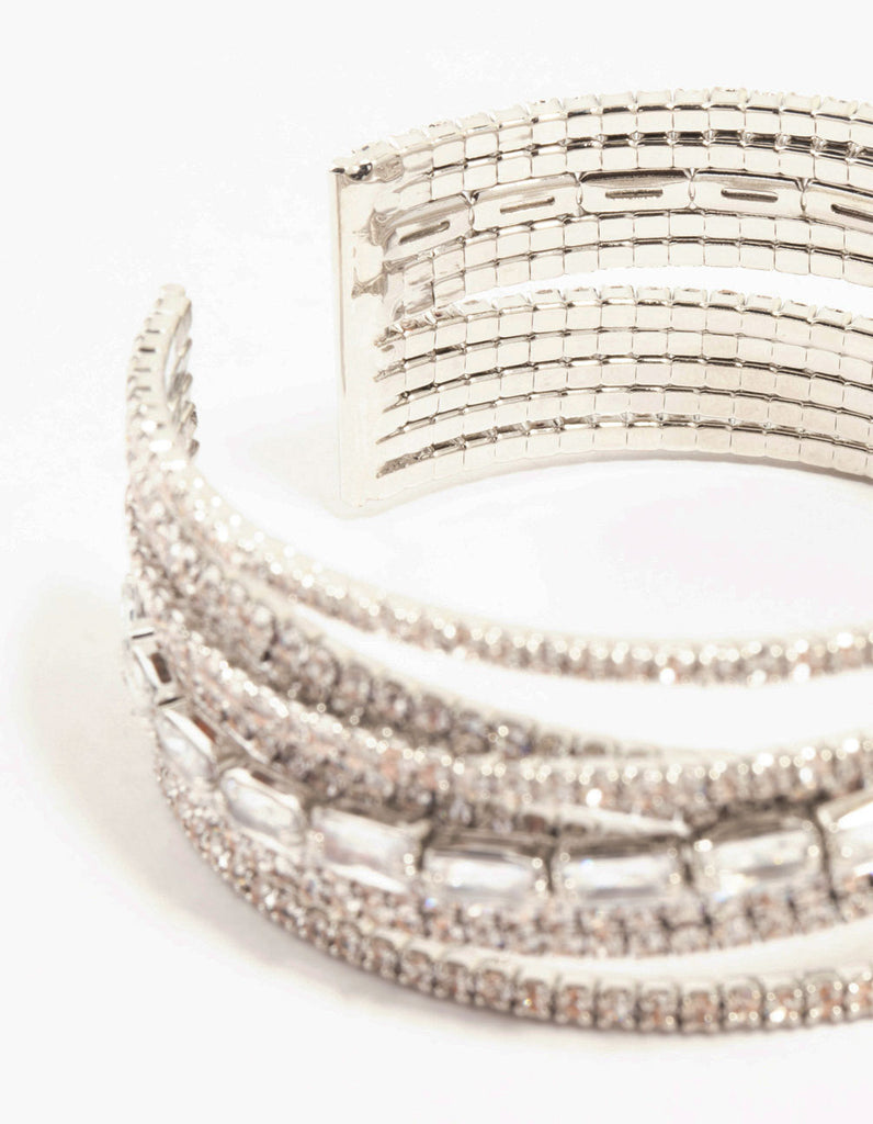 Silver Diamante Wrapped Wrist Cuff - Lovisa