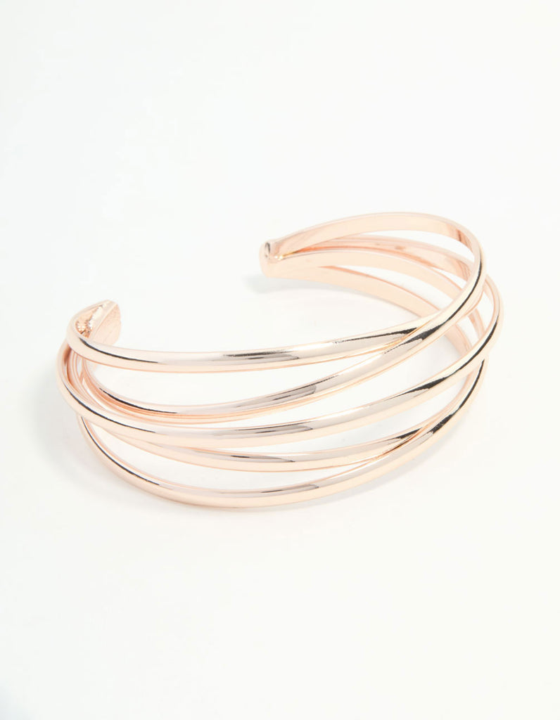 Rose Gold Crossover Wrist Cuff - Lovisa