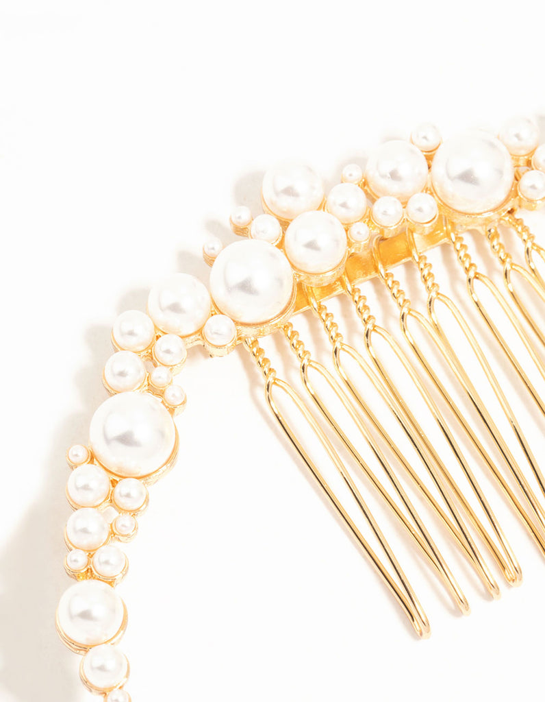 Pearl Cluster U Shape Hair Comb - Lovisa