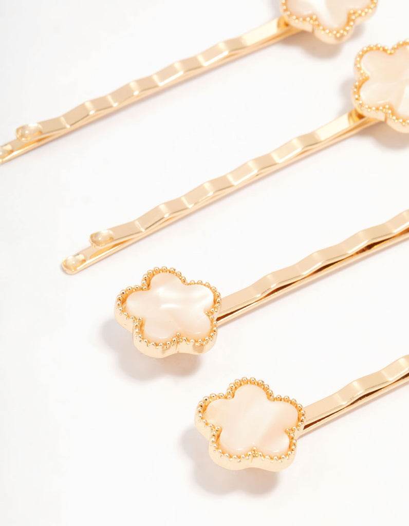 Acrylic Clover Slide Clips 4-Pack - Lovisa