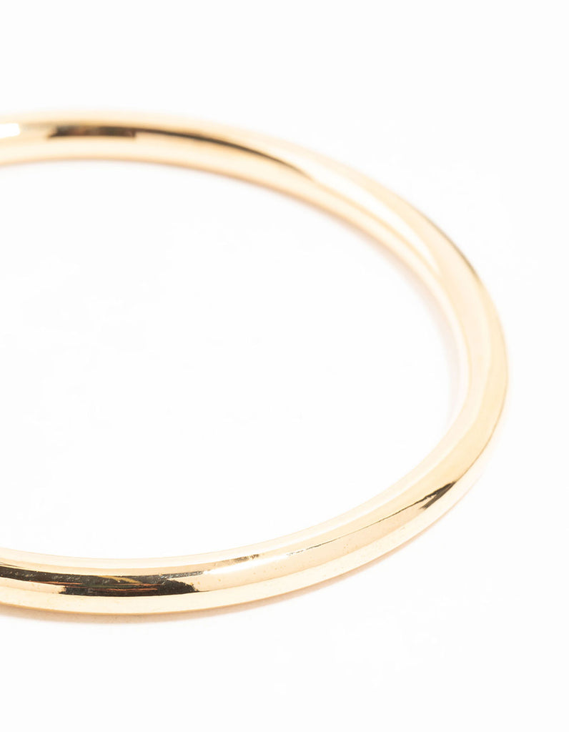 Waterproof Gold Plated Stainless Steel Basic Bangle - Lovisa