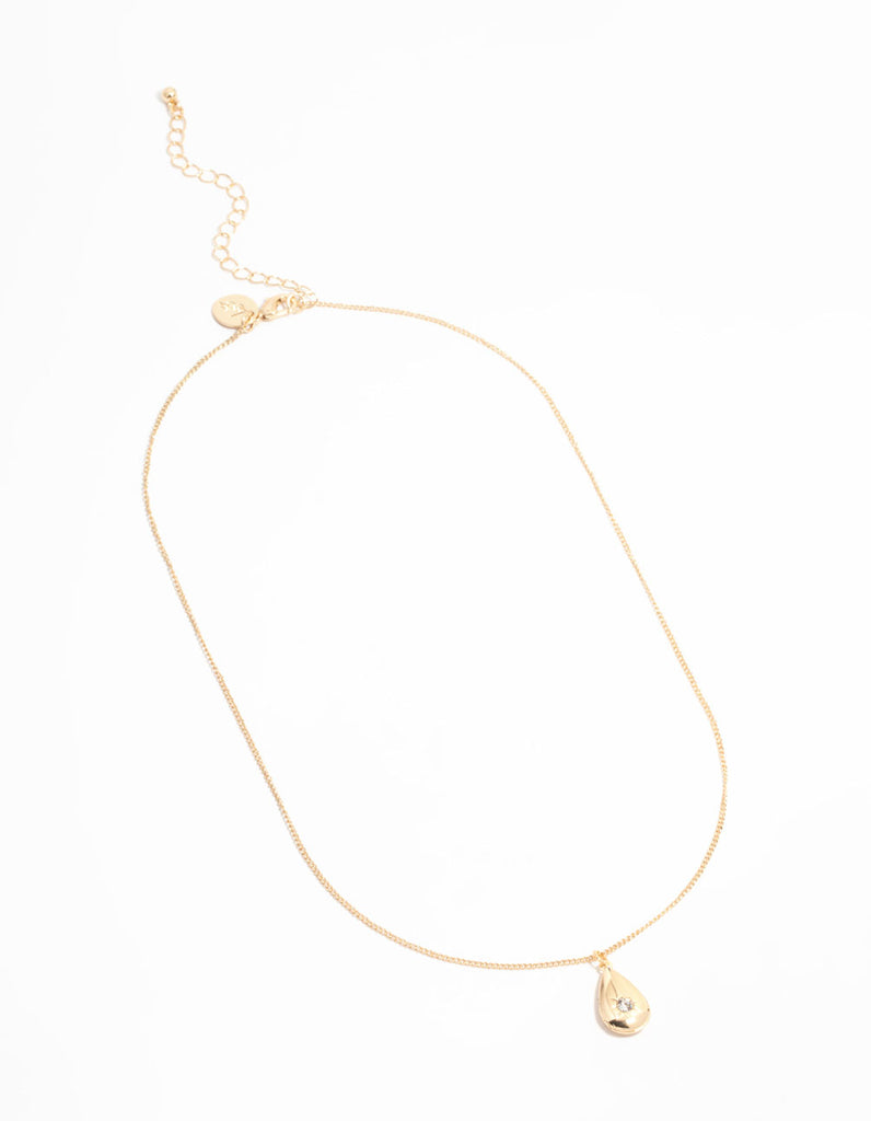 Gold Pear Shaped Locket Necklace - Lovisa