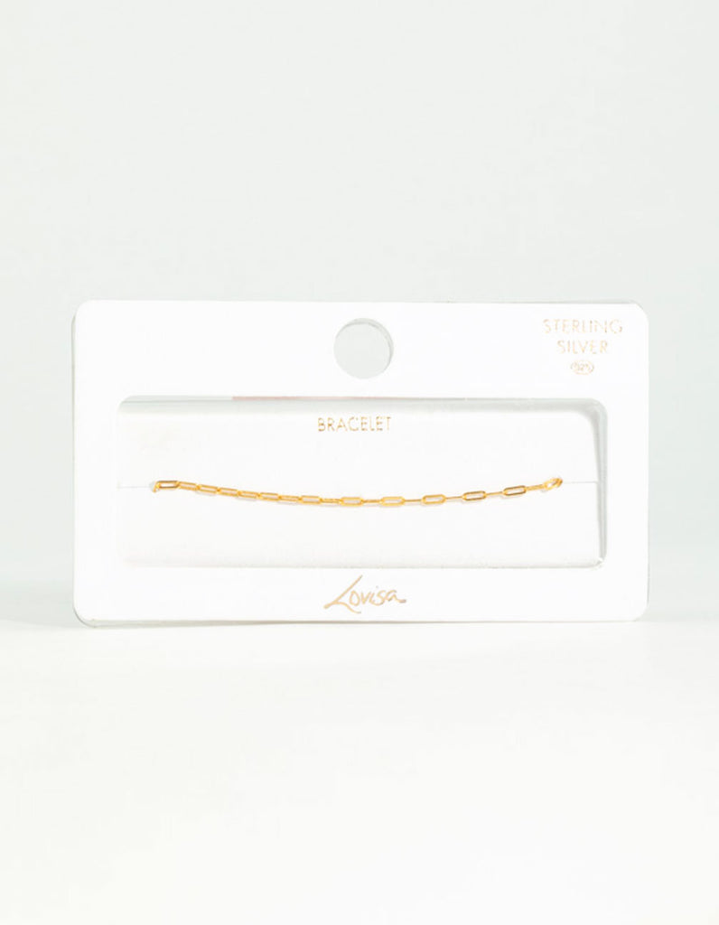 Gold Plated Sterling Silver Open Link Bracelet Lovisa