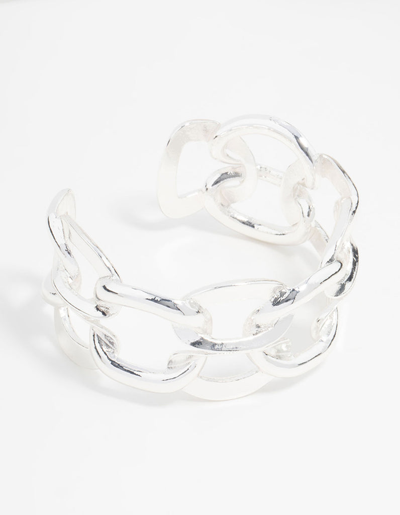 Silver Chunky Link Chain Wrist Cuff - Lovisa