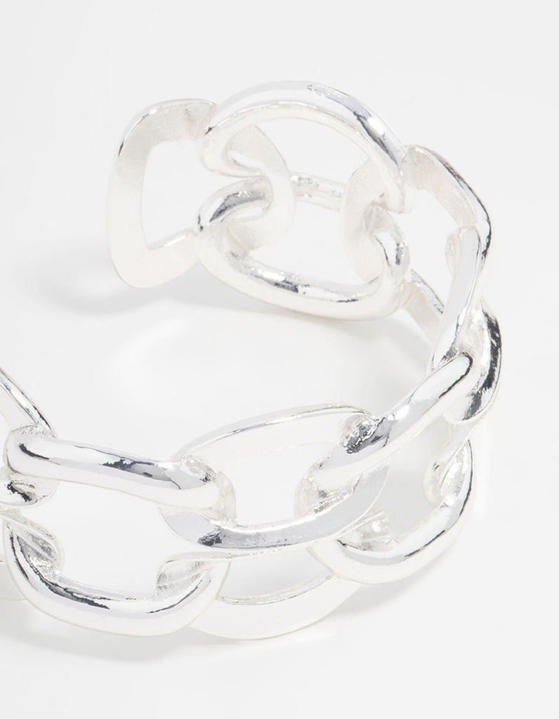 Silver Chunky Link Chain Wrist Cuff - Lovisa