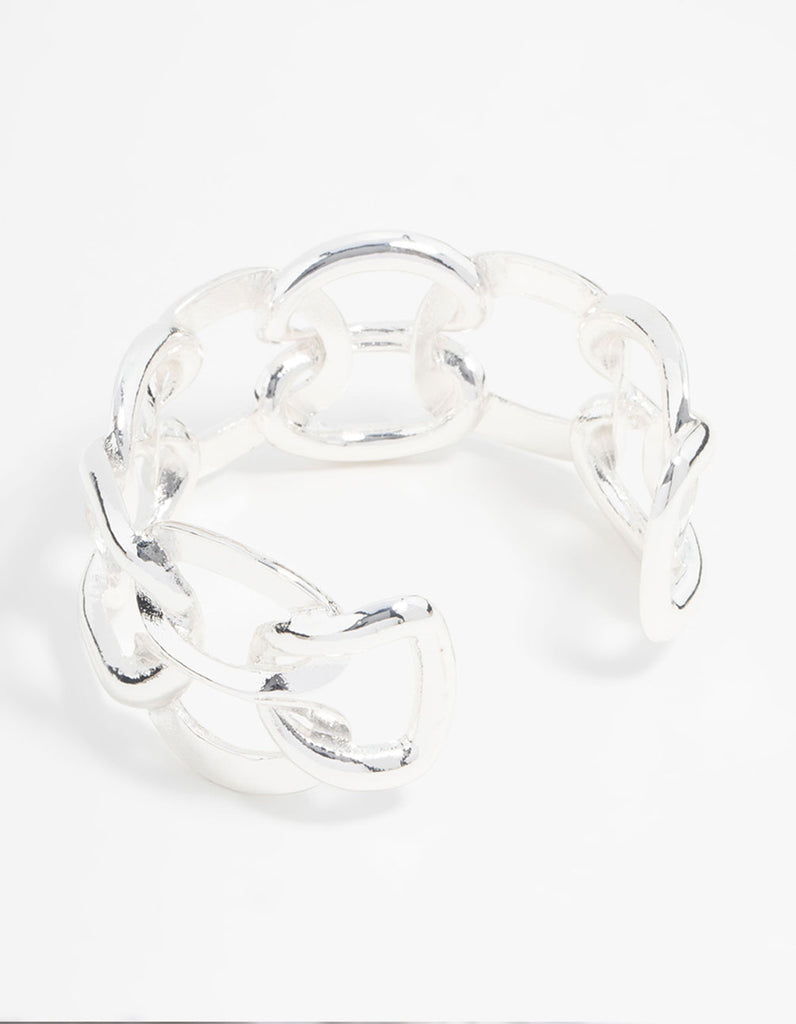 Silver Chunky Link Chain Wrist Cuff - Lovisa