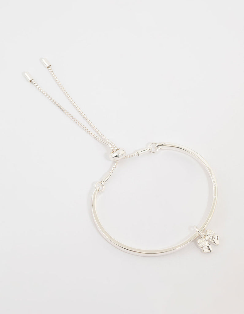 Silver Bow Toggle Bangle - Lovisa