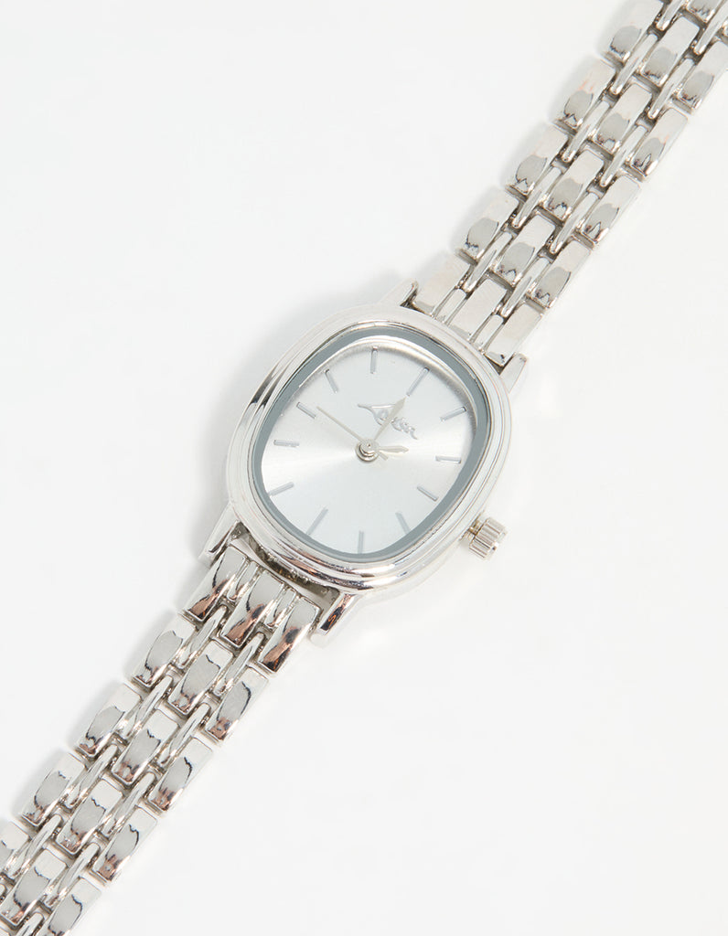 Silver Small Oval Watch - Lovisa