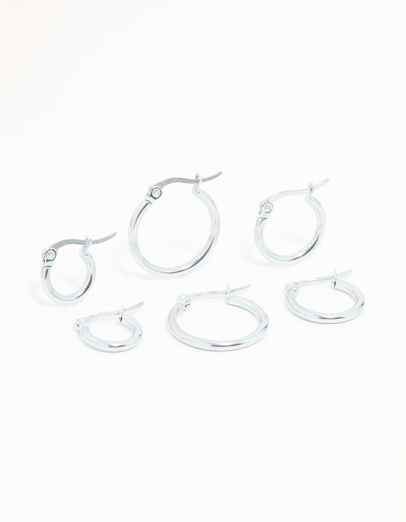 Surgical Steel Clasp Hoop Earrings 2-Pack - Lovisa