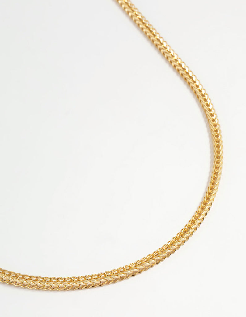 Gold Plated Fine Weave Box Chain Necklace - Lovisa