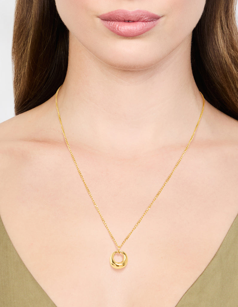 Waterproof Gold Plated Stainless Steel Bold Pendant Necklace - Lovisa