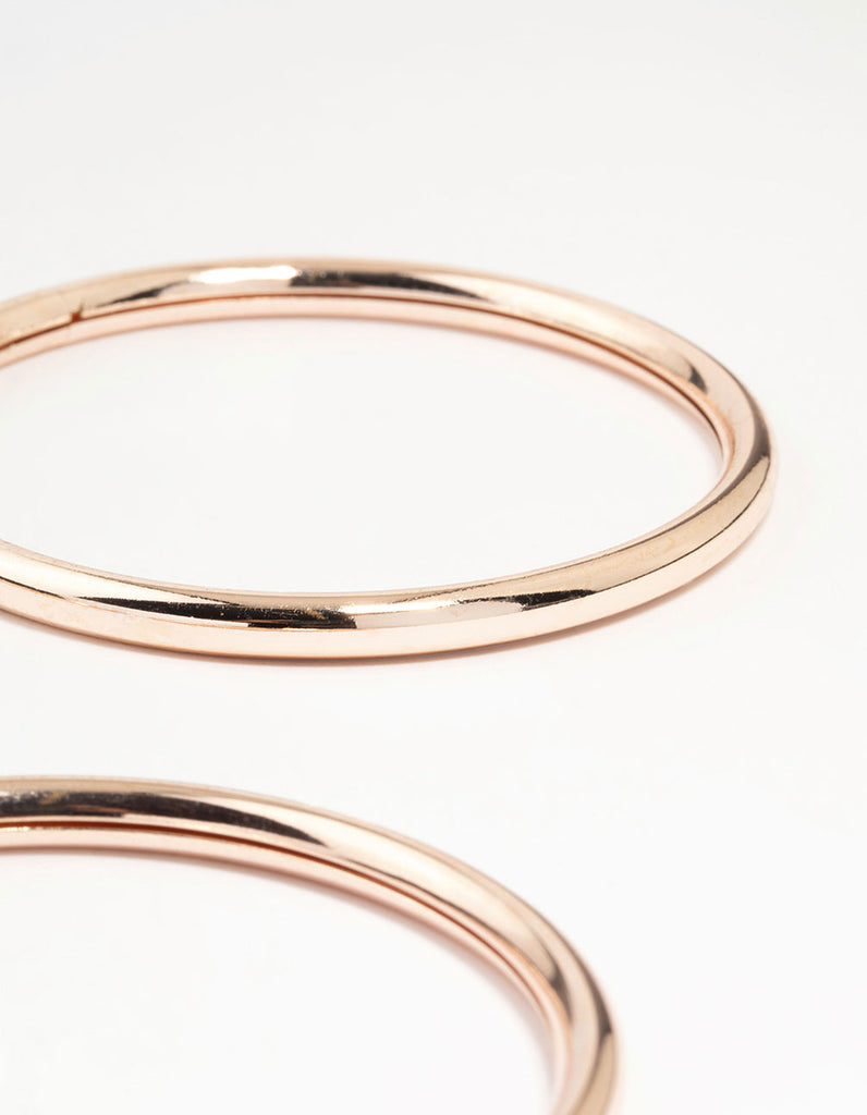 Rose Gold Smooth Bangles 3-Pack - Lovisa