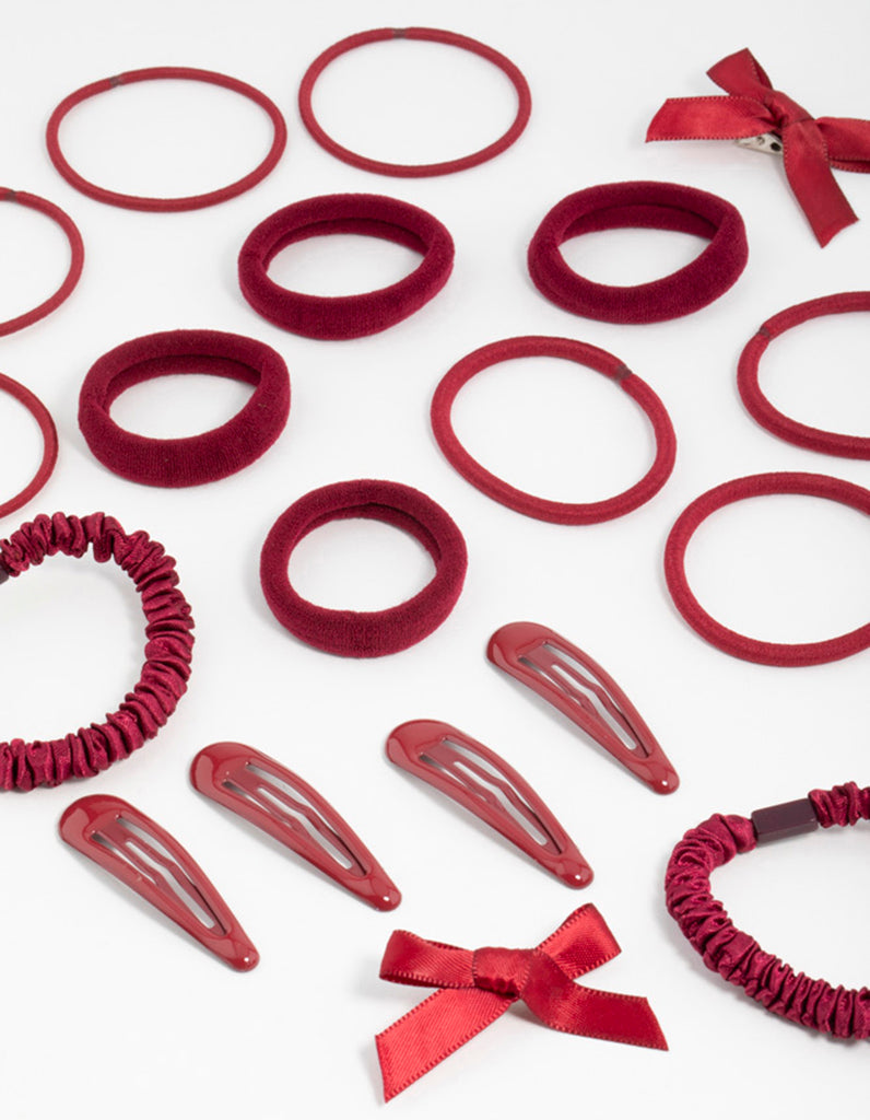 Red Hair Tie & Clip Pack - Lovisa