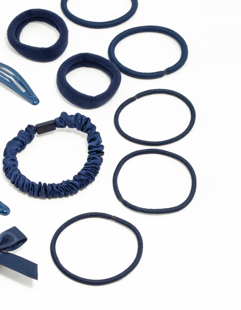 Navy Hair Tie & Clip Pack - Lovisa