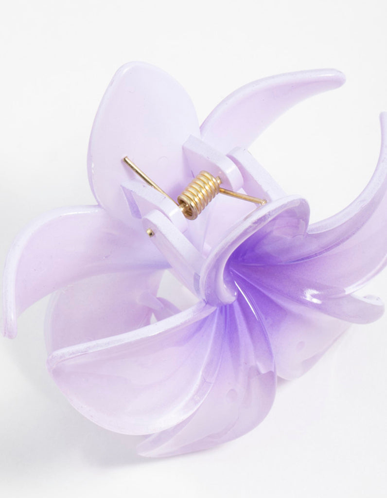 Purple Frangipani Hair Claw Clip - Lovisa