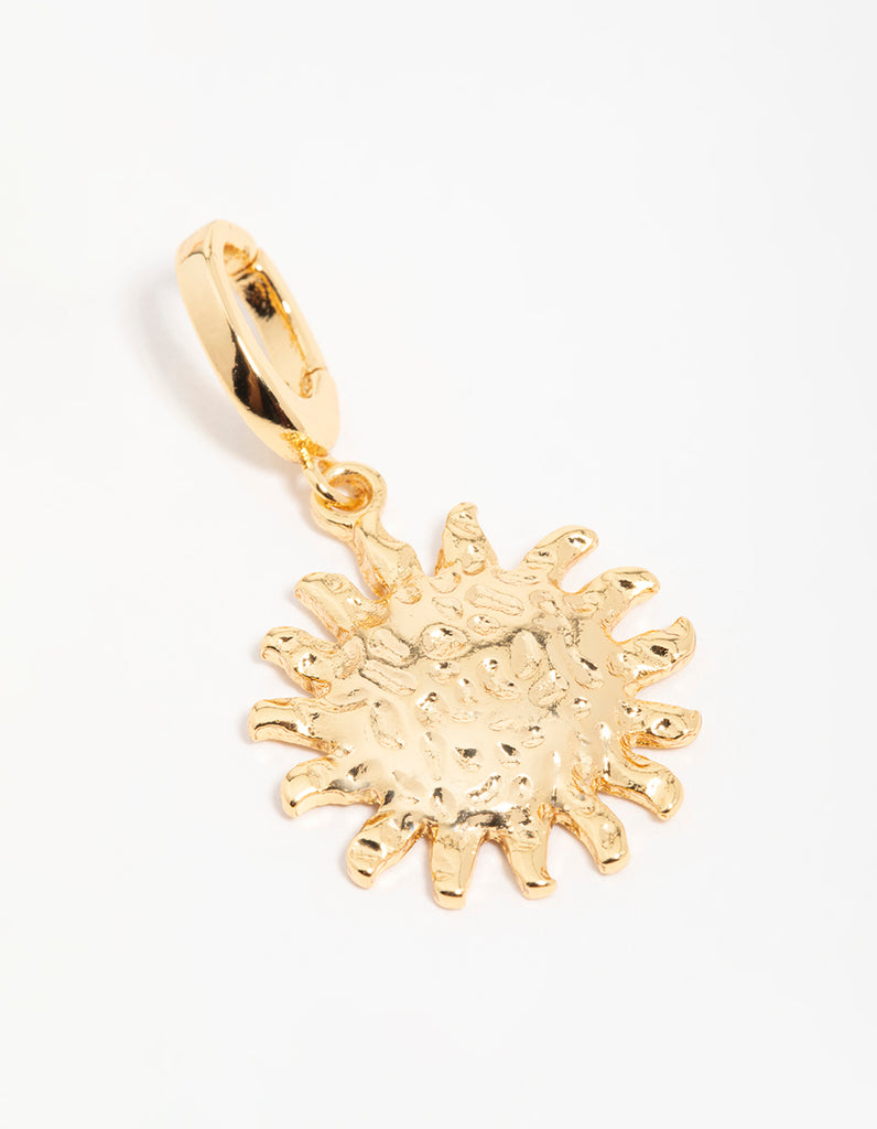 Gold Plated Molten Sun Charm - Lovisa
