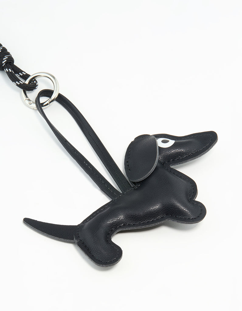 Black PU Leather Sausage Dog Key Chain - Lovisa
