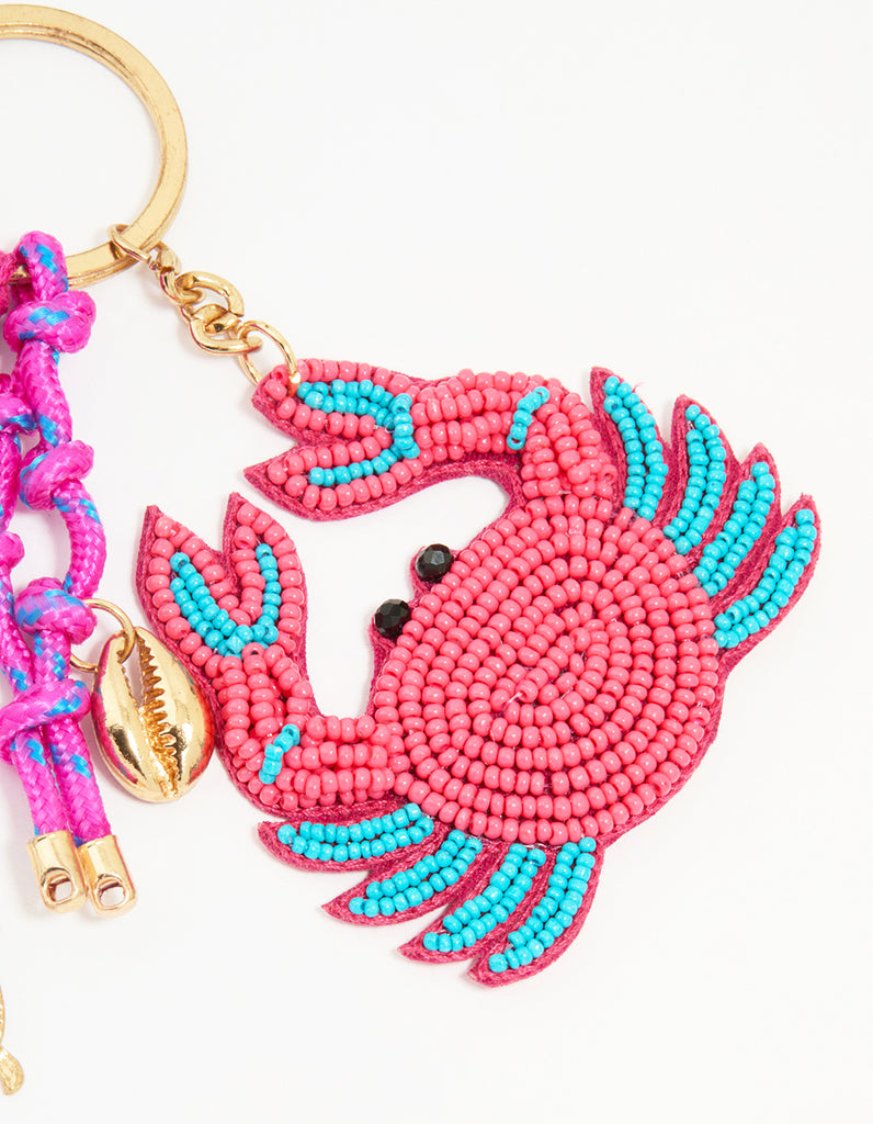 Red Beaded Crab Rope Keychain - Lovisa