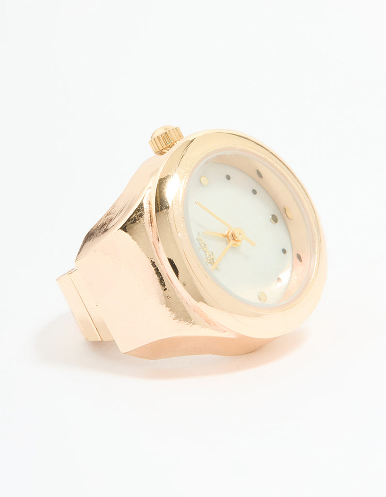 Gold Vintage Watch Ring - Lovisa