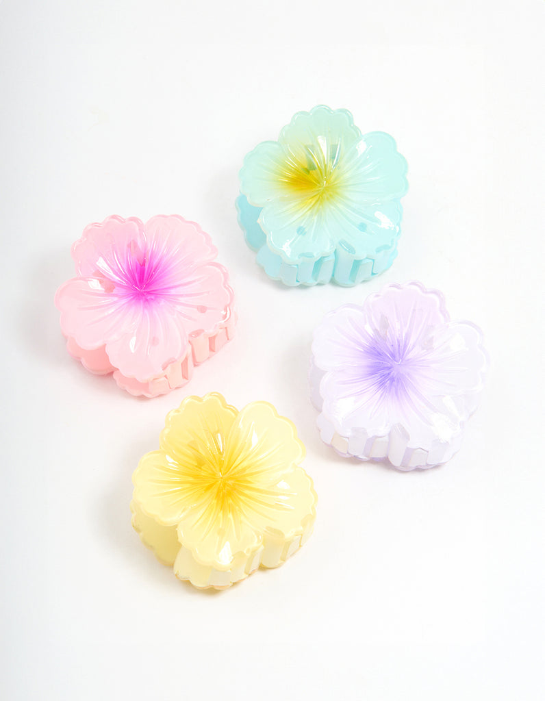 Vibrant Mini Hibiscus Flower Claw Clips 4-Pack - Lovisa