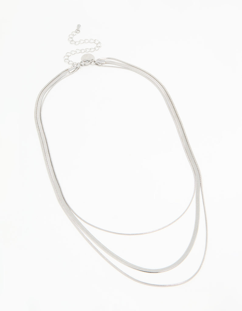 Waterproof Stainless Steel Triple Row Chain Necklace - Lovisa