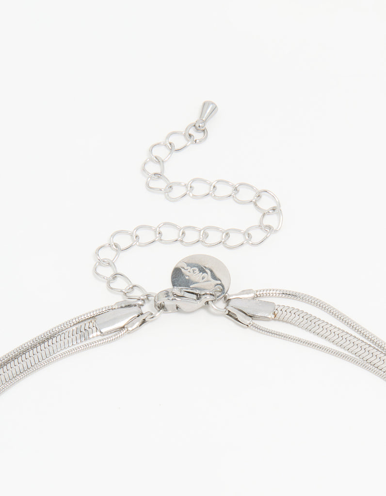 Waterproof Stainless Steel Triple Row Chain Necklace - Lovisa