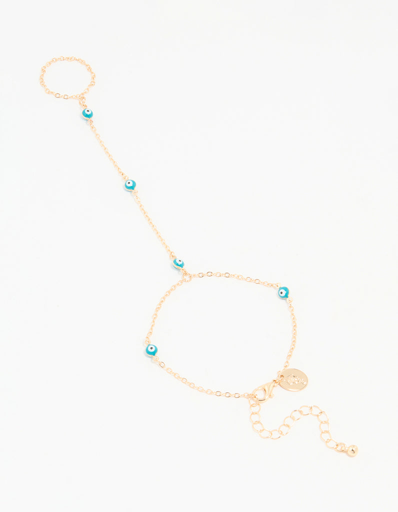 Gold Evil Eye Hand Chain - Lovisa