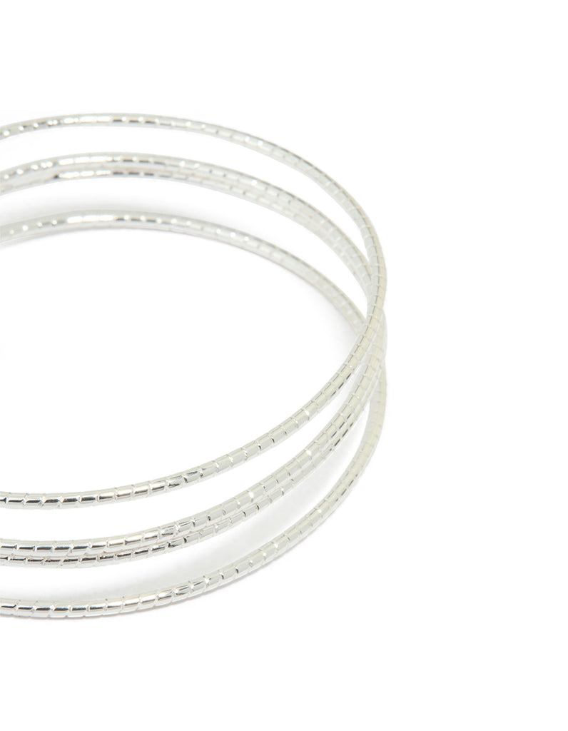 Silver Wire Textured Wire Wrist Cuff - Lovisa