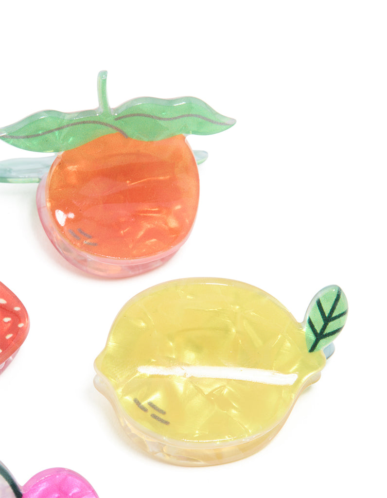 Acrylic Mini Fruit Claw Clips 4-Pack - Lovisa