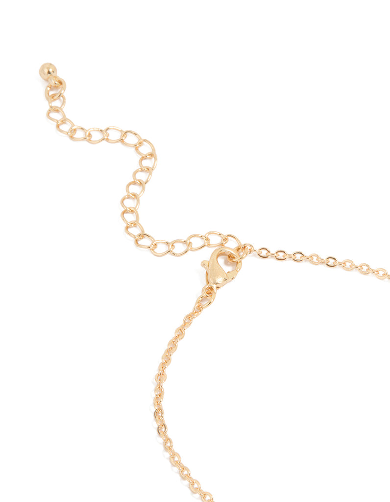 Gold Diamante Triangular Hand Chain - Lovisa