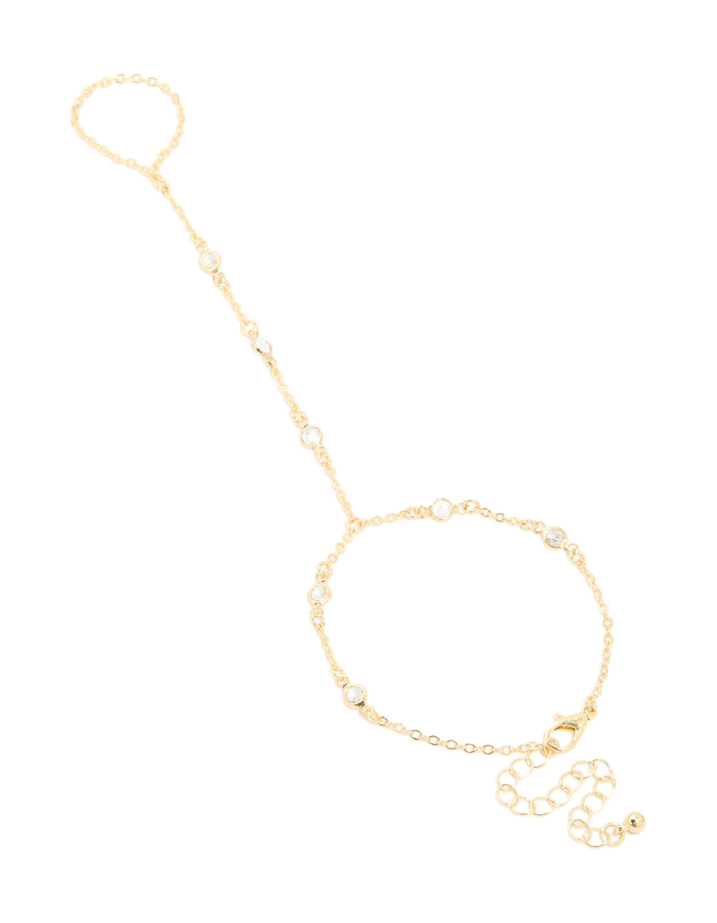 Gold Plated Diamante Hand Chain - Lovisa