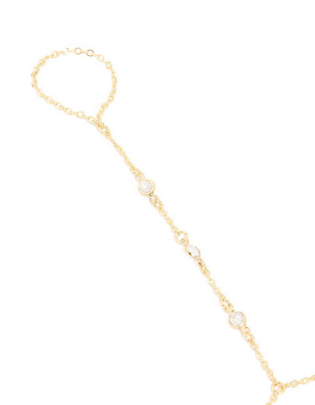 Gold Plated Diamante Hand Chain - Lovisa