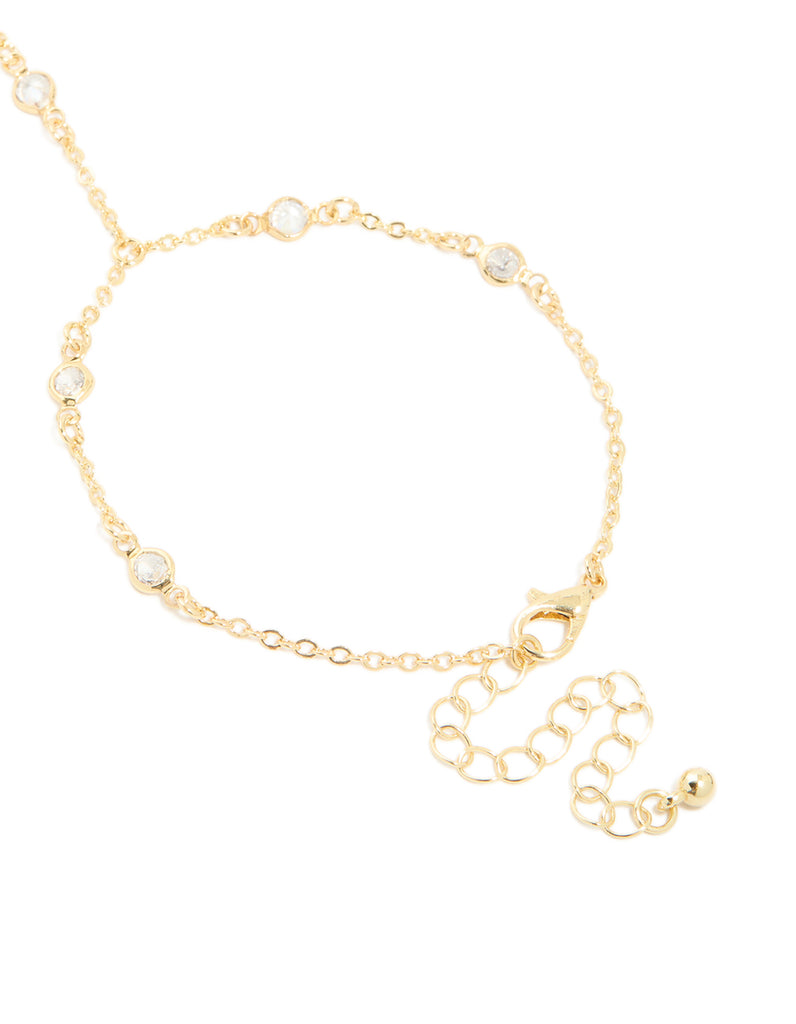 Gold Plated Diamante Hand Chain - Lovisa