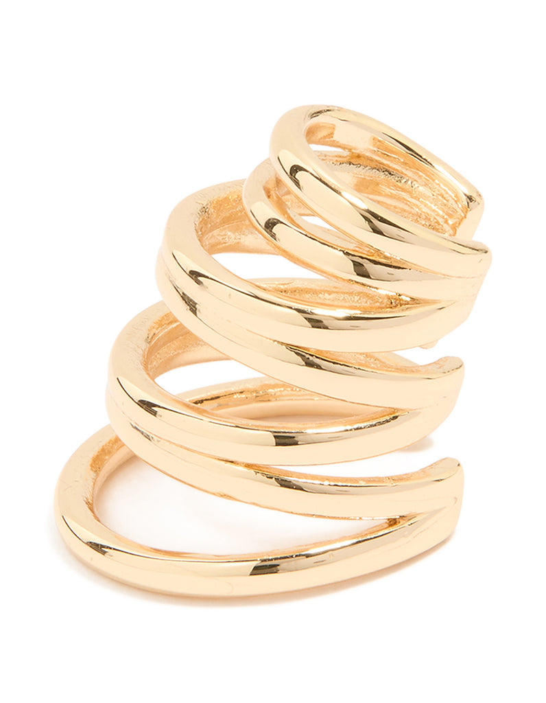 Gold Layered Long Ear Cuff - Lovisa