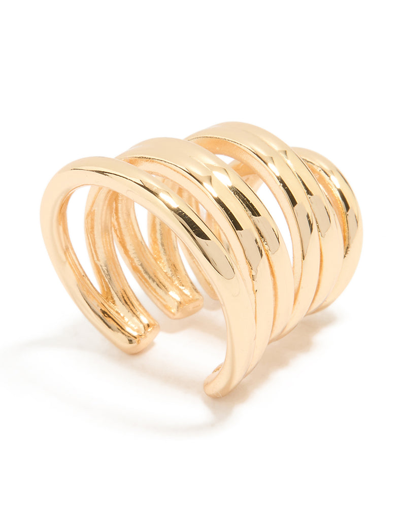 Gold Layered Long Ear Cuff - Lovisa