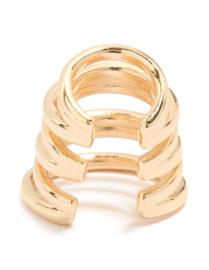 Gold Layered Long Ear Cuff - Lovisa