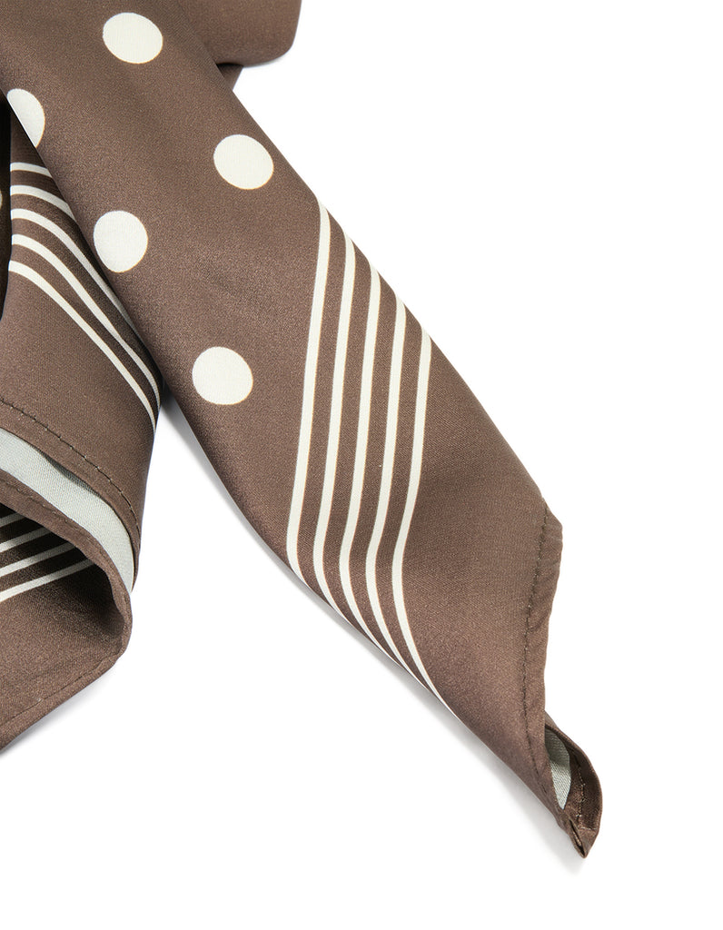 Brown Polka Dot Print Scarf - Lovisa