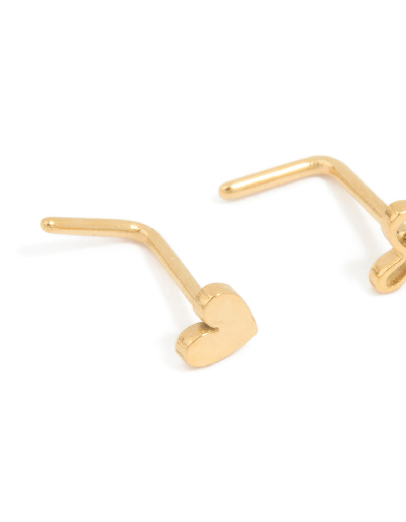 Surgical Steel Bow & Butterfly Nose Studs 3-Pack - Lovisa