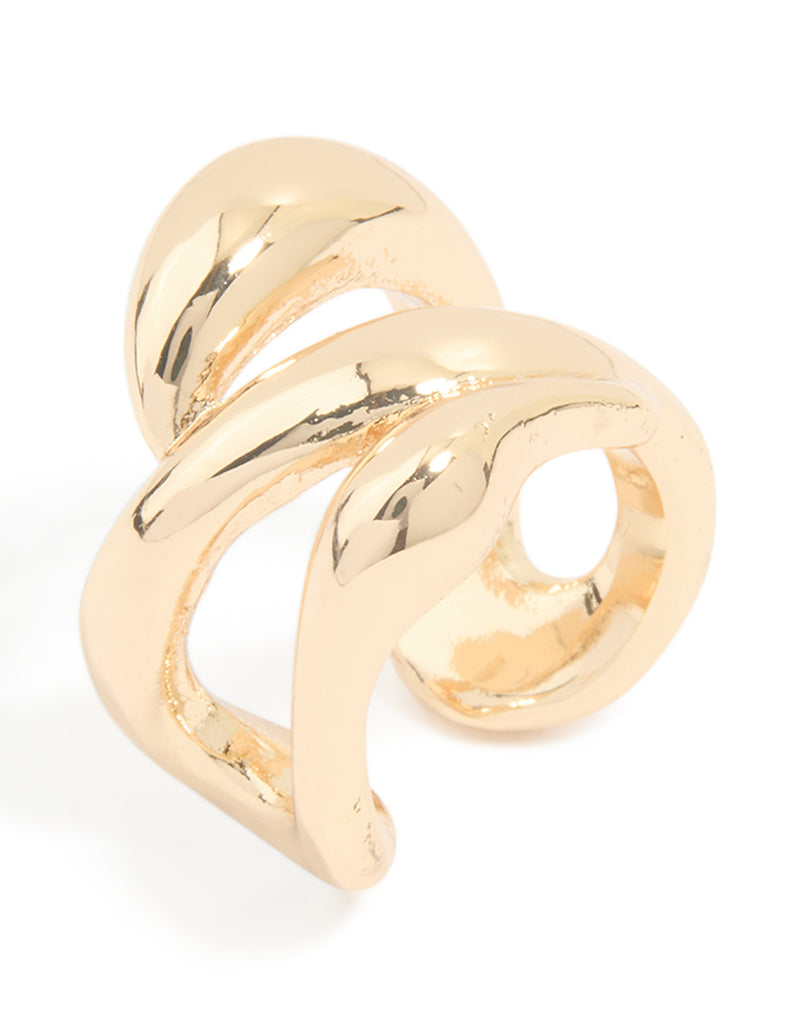 Gold Plated Multi-Row Ear Cuff - Lovisa