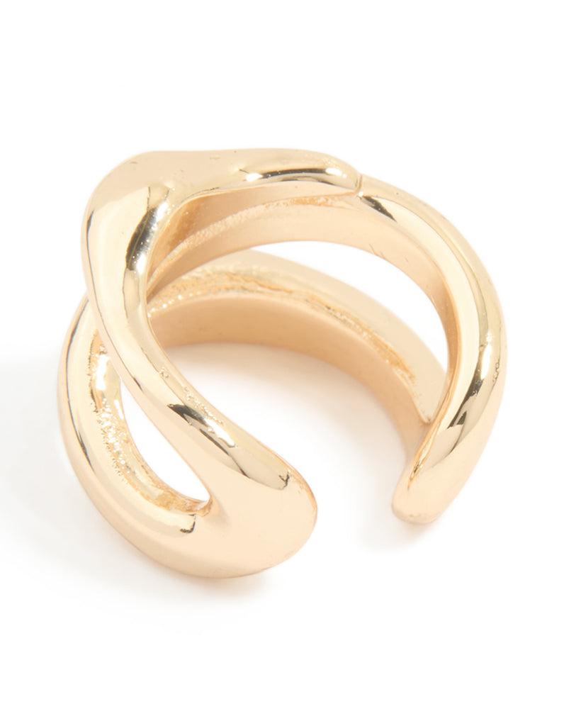 Gold Plated Multi-Row Ear Cuff - Lovisa