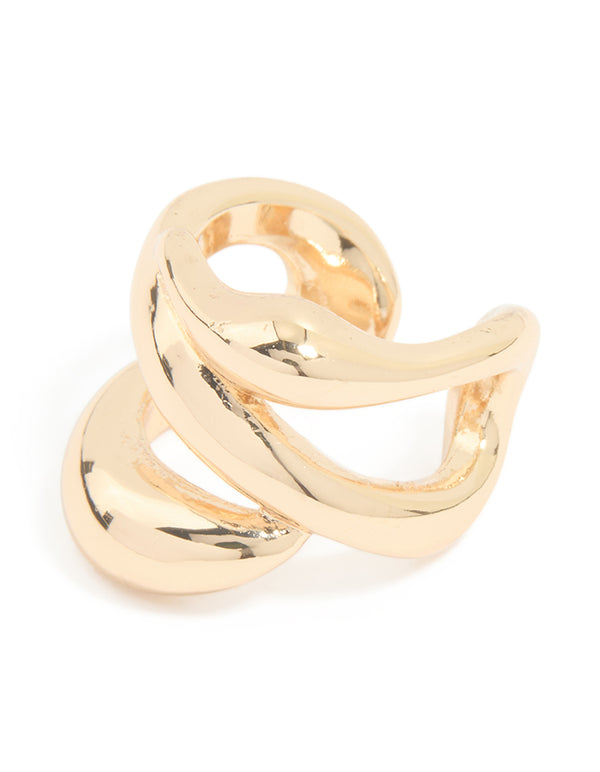 Gold Plated Multi-Row Ear Cuff - Lovisa