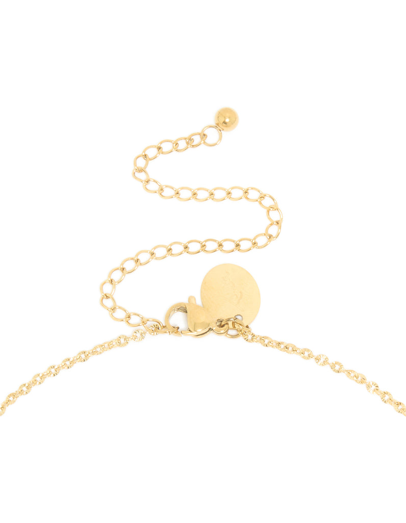 Waterproof Gold Plated Stainless Steel Disc Chain Y-Necklace - Lovisa