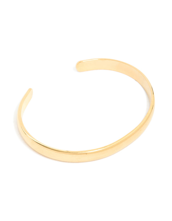 Waterproof Rose Gold Plated Stainless Steel Round Wrist Cuff - Lovisa